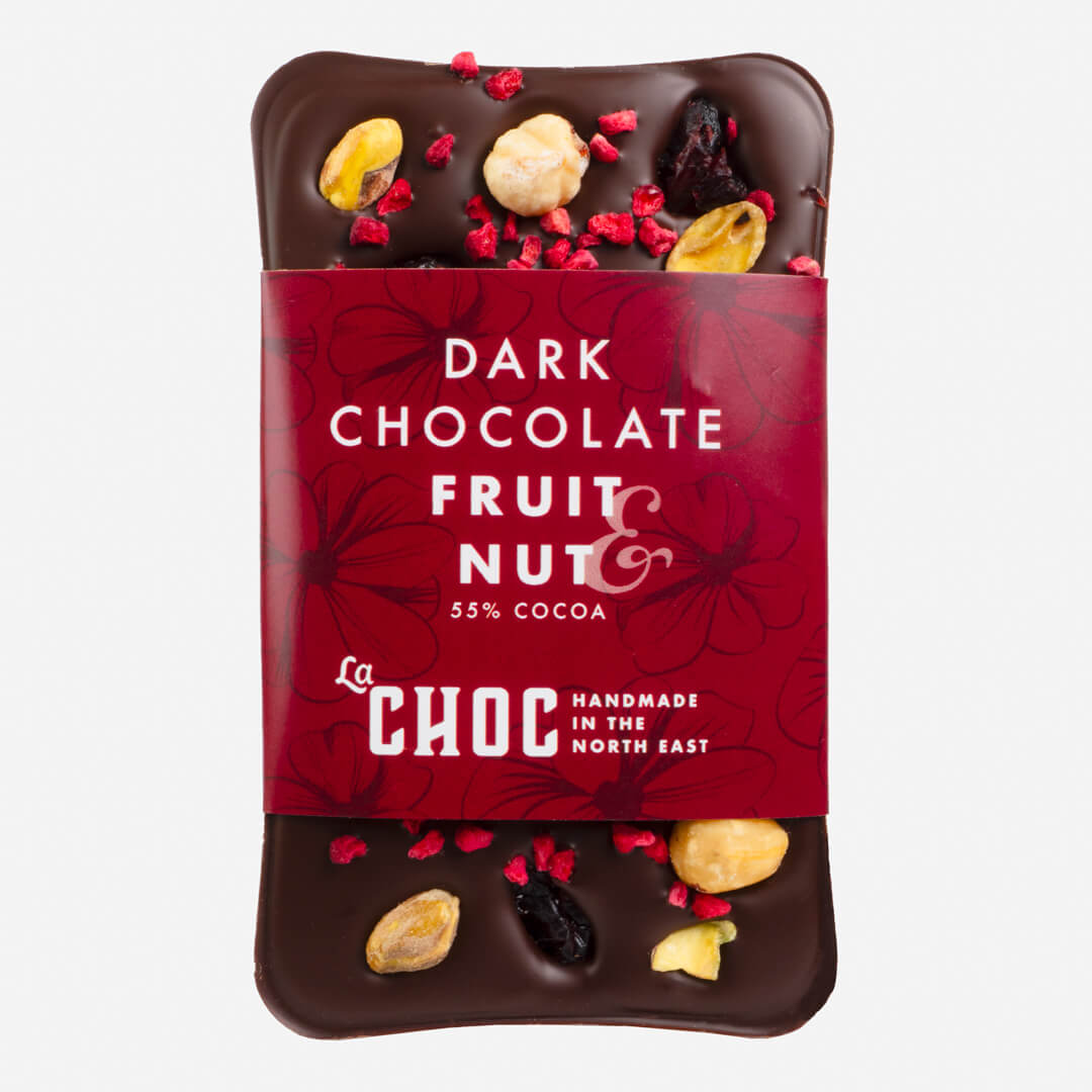 Dark Chocolate Fruit & Nut Bar | Vegan Treat by La Chocolatrice