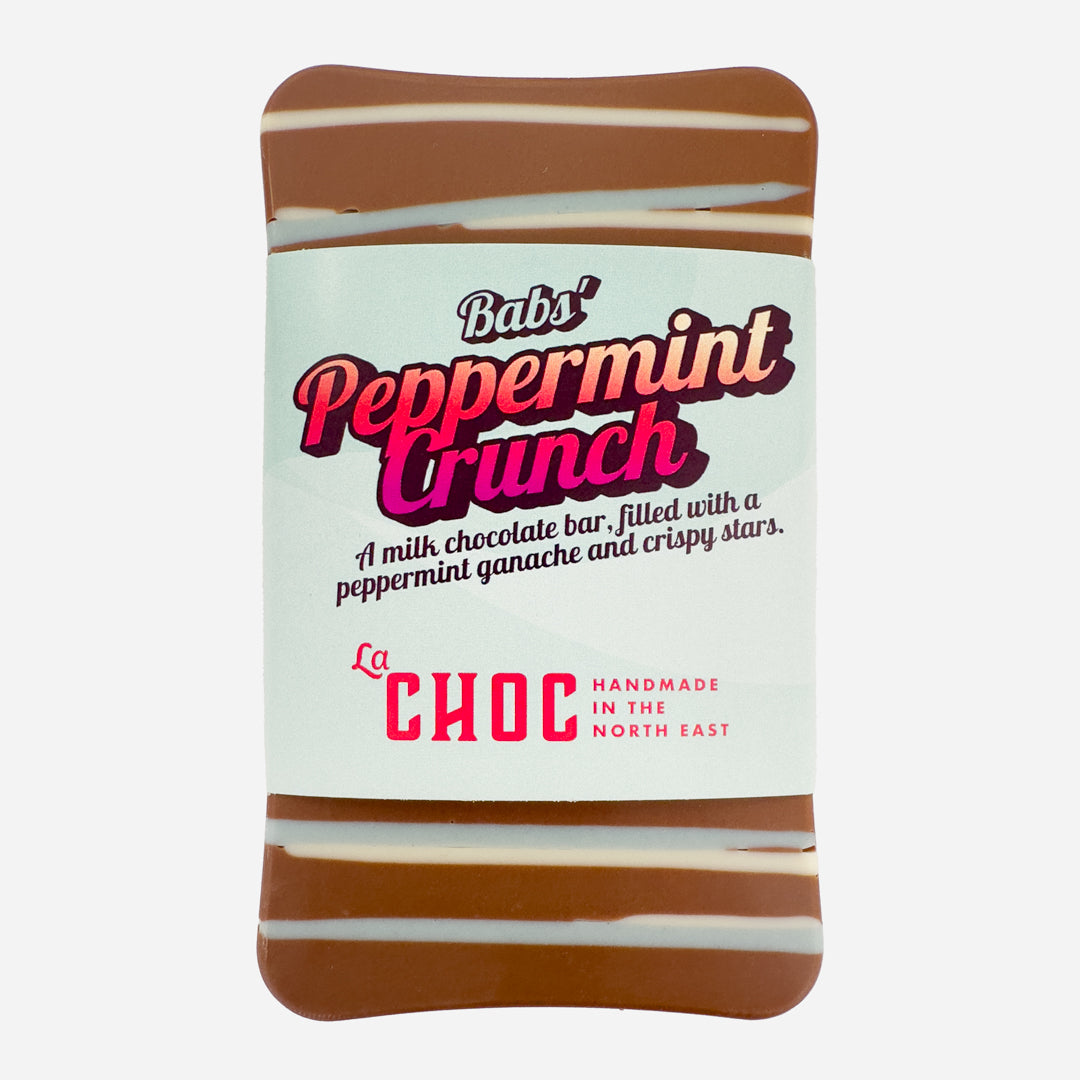 Peppermint Crunch Chocolate Bar | Cool & Creamy by La Chocolatrice